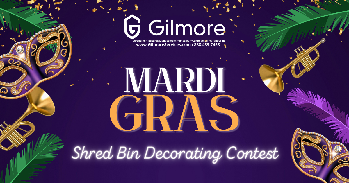 Mardi Gras Shred Bin Decorating Contest | Gilmore Services